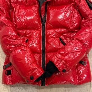 SAM. | Jackets & Coats | Sam Glossy Cherry Puffer Jacket | Poshmark